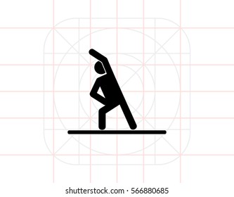 Man Doing Exercise Icon Stock Vector (Royalty Free) 566880685 ...