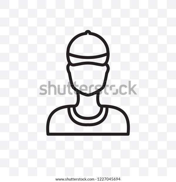Man Face Hat Vector Linear Icon Stock Vector (Royalty Free) 1227045694 ...