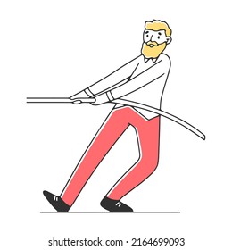 1,427 Cartoon Man Pulling Rope Images, Stock Photos & Vectors ...