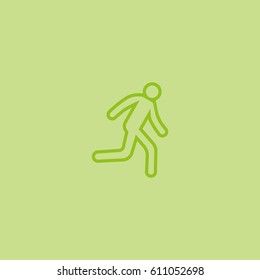 Cool Line Running Icon Vector Silhouette Stock Vector (Royalty Free ...
