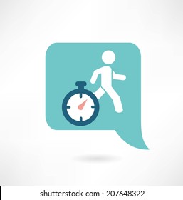 Man Running Out Time Icon Stock Vector (Royalty Free) 215386177 ...