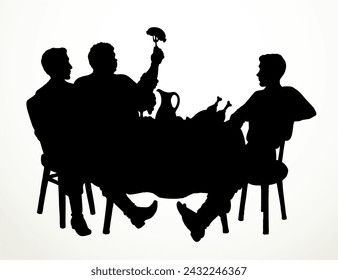 Man Table Vector Drawing Stock Vector (Royalty Free) 2432246367 ...
