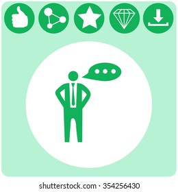 Man Thinks Vector Icon Stock Vector (Royalty Free) 354256430 | Shutterstock