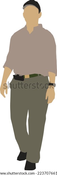 Man Walking 4 Illustration Vector Stock Vector (Royalty Free ...