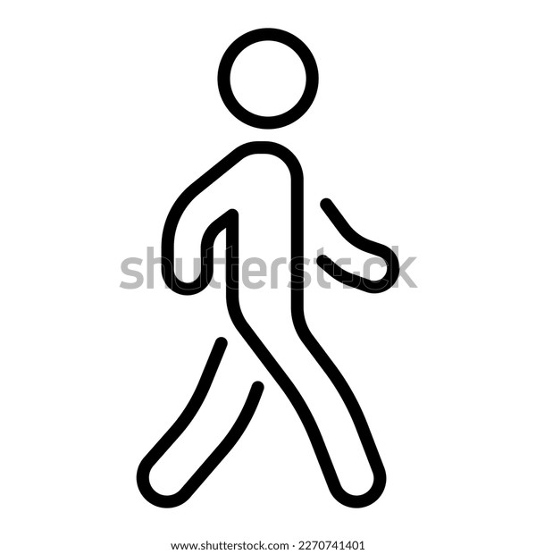 Man Walking Slowly Line Icon Rules Stock Vector (Royalty Free) 2270741401 | Shutterstock