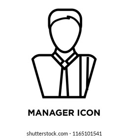 Manager Icon Vector Isolated On White Stock Vector (Royalty Free ...