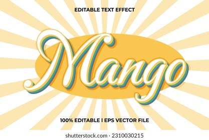 Mango 3d Text Effect Editable Text Stock Vector (Royalty Free) 2310030215 | Shutterstock
