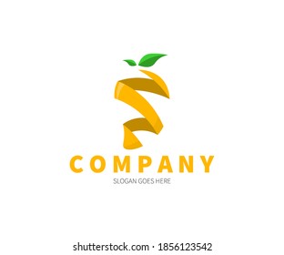 Mango Leaves Logo Concept Vector Design Stock Vector (Royalty Free ...