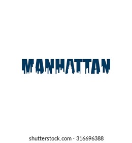 Manhattan Logo Vector Stock Vector (Royalty Free) 316696388 | Shutterstock