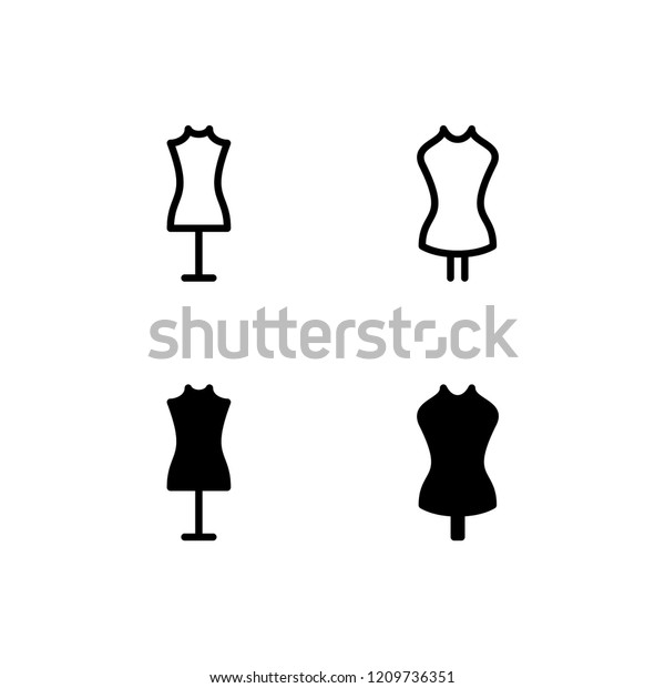 Mannequin Icon Logo Vector Symbol Stock Vector (Royalty Free ...