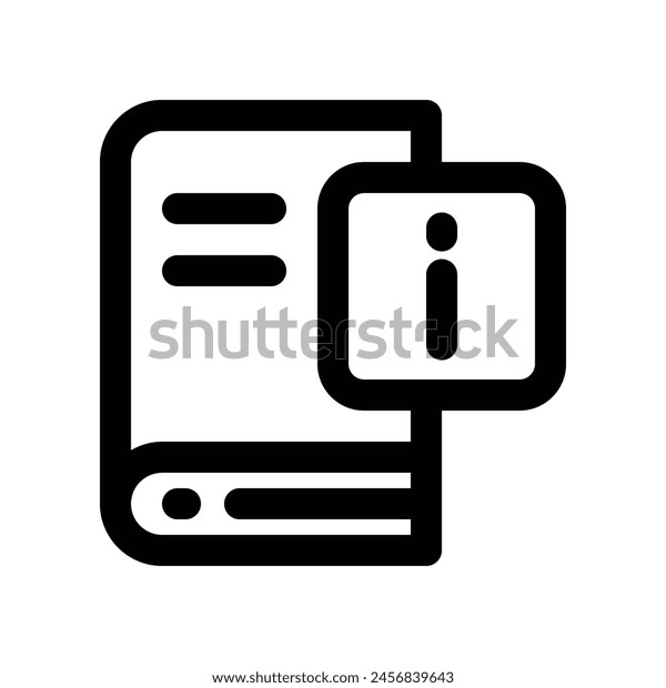 Manual Book Icon Vector Line Icon Stock Vector Royalty Free 2456839643 Shutterstock