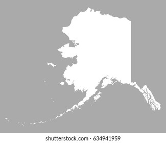 Alaska Map Vector Isolated On Transparent Stock Vector (Royalty Free ...