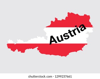 Map Austria Vector Illustration Stock Vector (Royalty Free) 491099155 ...