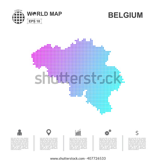 Map Belgium Pixel Vector: vector de stock (libre de regalías) 407726533 ...