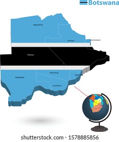 Map Botswana Vector Map Stock Vector (Royalty Free) 1578885856 ...