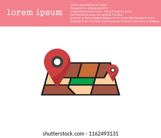 Map Location Pins Tracking Icon Stock Vector (Royalty Free) 2040991706 ...