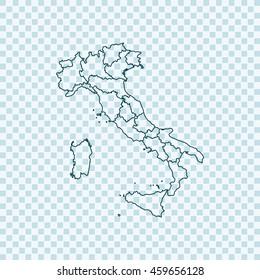 Italy Map High Detailed Pastel Color Stock Vector (Royalty Free ...