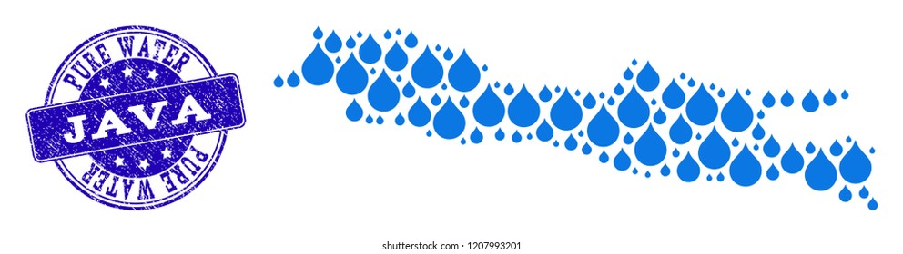 Map Java Island Vector Mosaic Pure Stock Vector Royalty Free 1207993201 Shutterstock