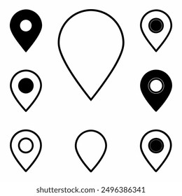 Map Marker Pointer Icon Silhouette Stock Vector (Royalty Free) 2496386341 | Shutterstock