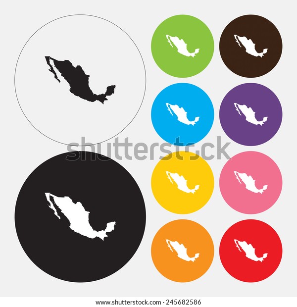Map Mexico Icon Vector Stock Vector (Royalty Free) 245682586 | Shutterstock