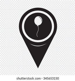 Map Pin Pointer Balloon Icon Stock Vector (Royalty Free) 345653150 ...