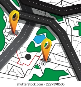 Map Pin Vector Art Illustration Stock Vector (Royalty Free) 2229398505 ...