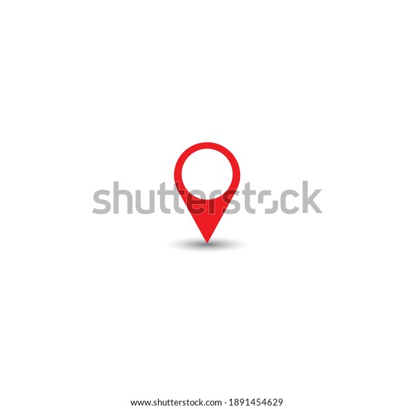 Map Point Location Icon Simple Red Stock Vector (Royalty Free ...
