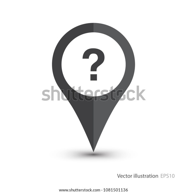 Map Pointer Question Mark Icon: vector de stock (libre de regalías ...