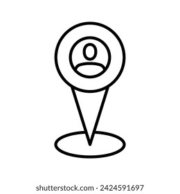 Map Pointer User Icon Person Location Stock Vector (Royalty Free ...