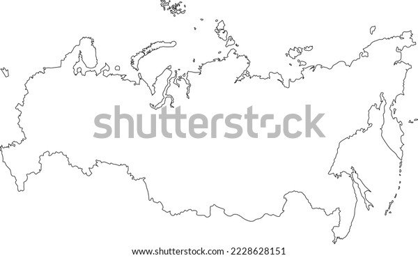 Map Russia Borders Russia Stock Vector (Royalty Free) 2228628151 ...