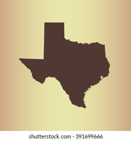 High Detailed Gold Texas Map Vector Stock Vector (Royalty Free ...