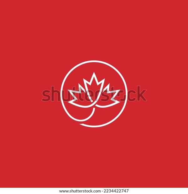Maple Leaf Logo Vector Icon Illustration Stock Vector (Royalty Free ...