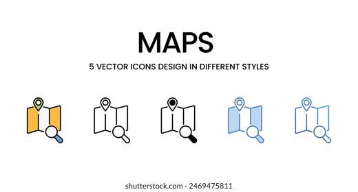 Maps Icons Vector Set Stock Illustration Stock Vector (Royalty Free ...