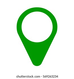Green Location Icon Isolated On White Stock Vector (Royalty Free ...