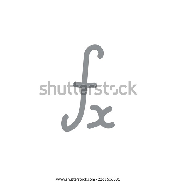 Math Function Symbol Mathematical Function Icon Stock Vector (Royalty ...