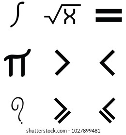 Math Icon Set Stock Vector (Royalty Free) 1033396339 | Shutterstock