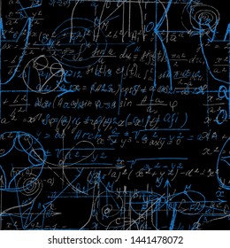 Math Seamless Pattern Endless Pattern Handwriting Stock Vector (Royalty ...