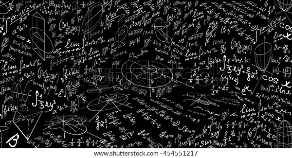 Math Vector Seamless Pattern Formulas Figures Stock Vector Royalty Free 454551217 Shutterstock