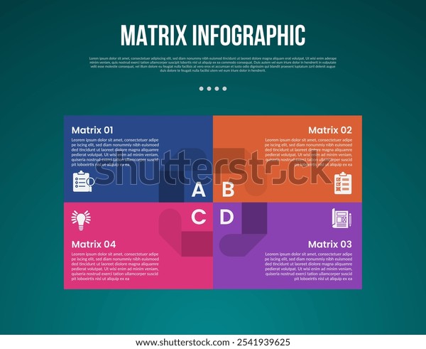 Matrix Structure Dimensions Template Infographic Big Stock Vector Royalty Free 2541939625