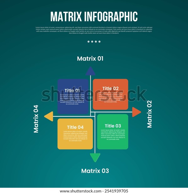 Matrix Structure Dimensions Template Infographic Round Stock Vector ...