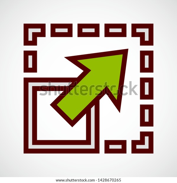Maximize Square Simple Vector Color Icon Stock Vector (Royalty Free ...