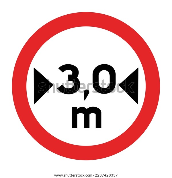 Ancho máximo permitido. Señales de tráfico: vector de stock (libre de ...