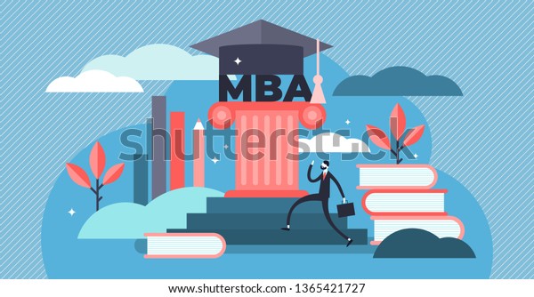 Mba Vector Illustration Flat Tiny Master Stock Vector (Royalty Free ...