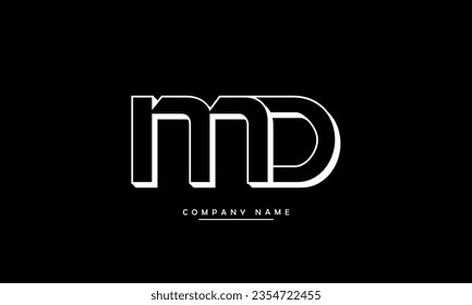 Md Dm Abstract Letters Logo Monogram Stock Vector (Royalty Free) 2354722485 | Shutterstock