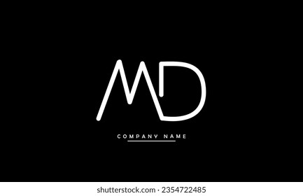 Md Dm Abstract Letters Logo Monogram Stock Vector (Royalty Free) 2354722503 | Shutterstock