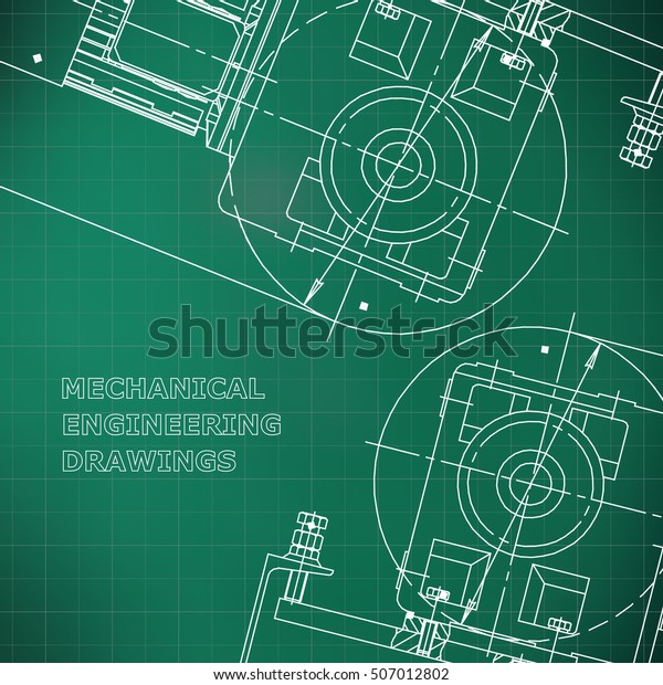 Mechanical Engineering Drawing Technical Illustrations Drawing Stock ...