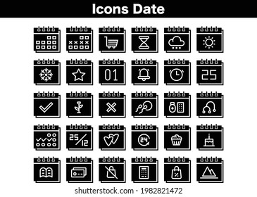 Media Icons Date Website Application Stock Vector (Royalty Free ...