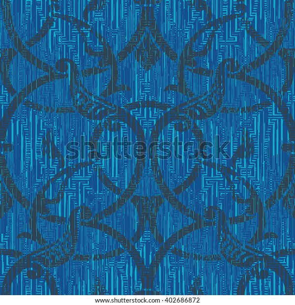 Medieval Vine Fret Work Pattern Seamless: vector de stock (libre de ...