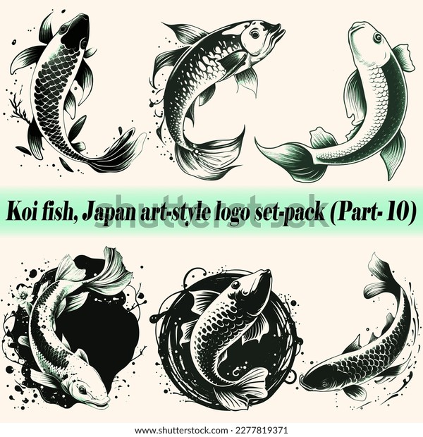 Mega Collection Set-pack Vector Koi Fish Stock Vector (Royalty Free ...