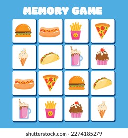 Memory Game Cards Vector Illustration Memory Stock Vector (Royalty Free ...